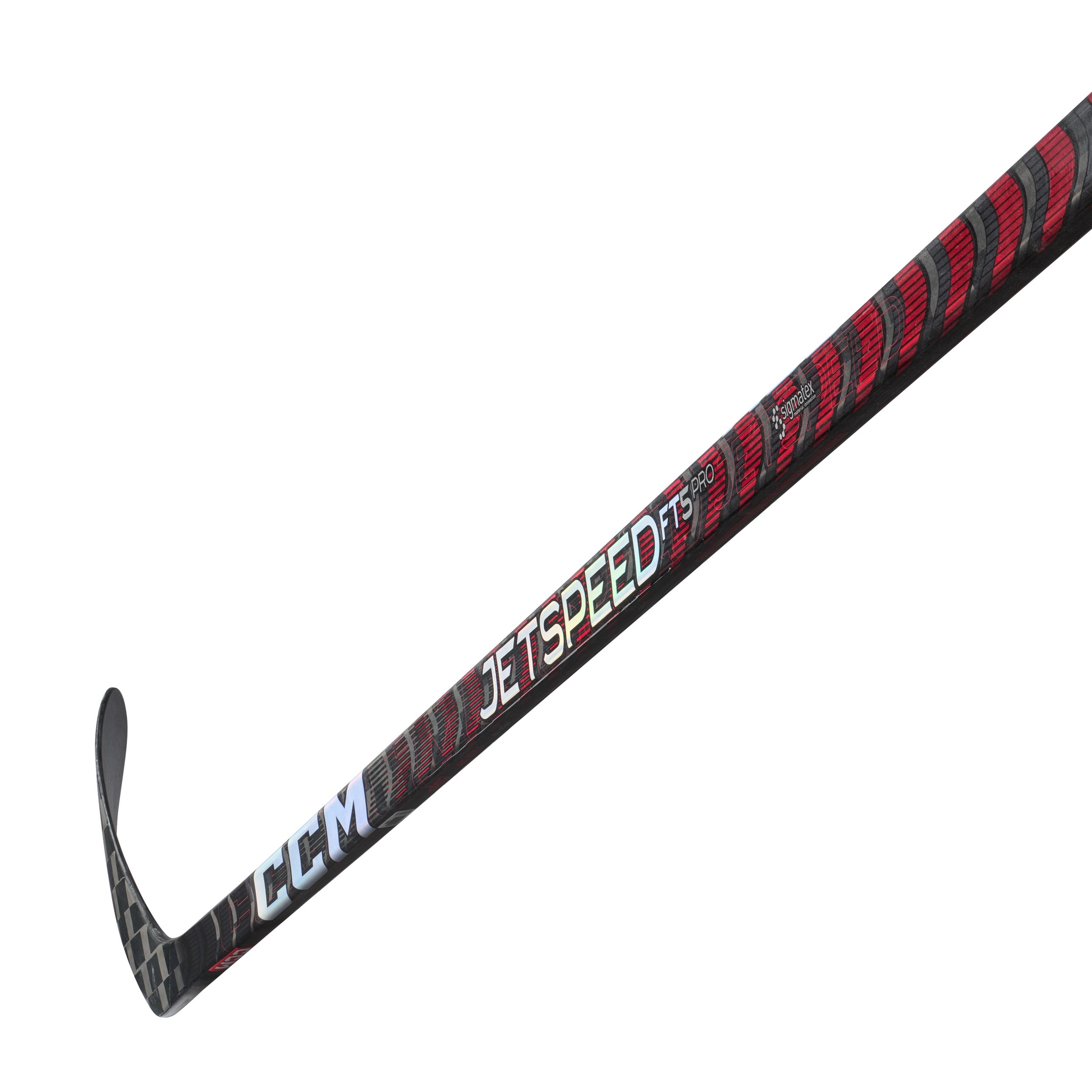 CCM Jetspeed FT5 Pro Grip Senior Hockey Stick, Carbon Fiber, Hybrid ...