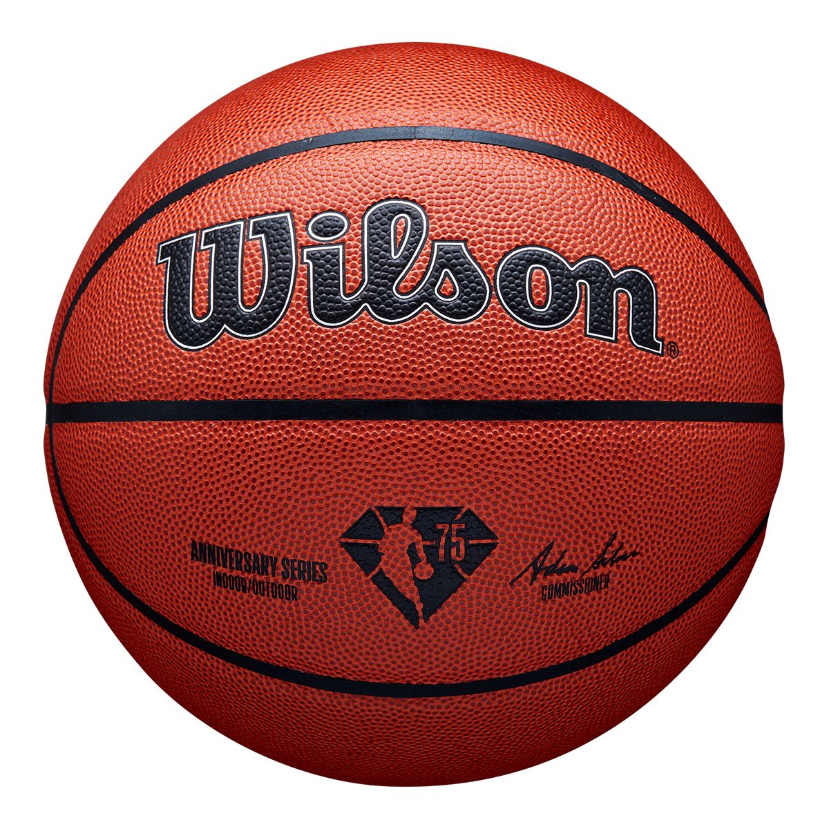 Wilson NBA 75th Authentic Basketball Basketball, Size 7, Indoor/Outdoor ...