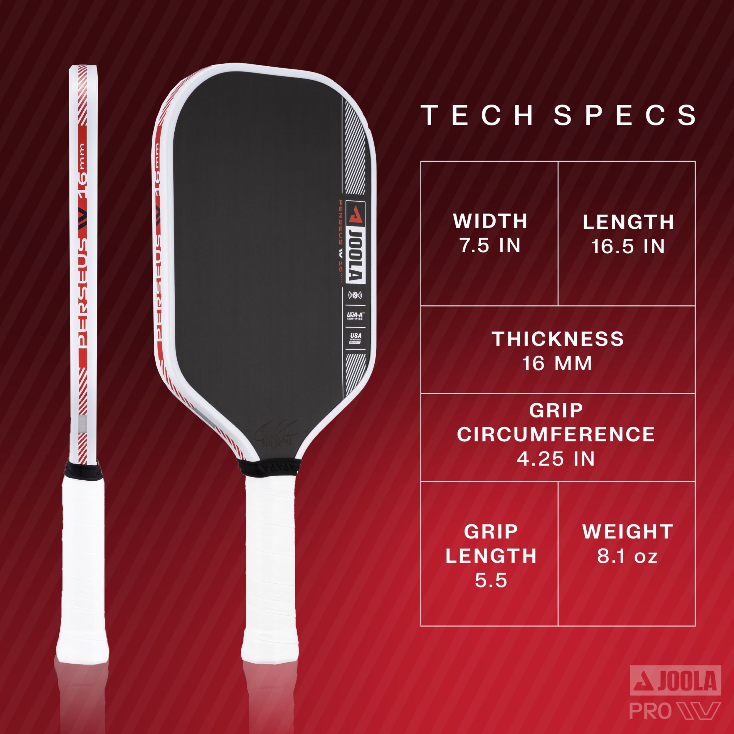 JOOLA Ben Johns Perseus Pro IV 16 mm Pickleball Paddle | SportChek
