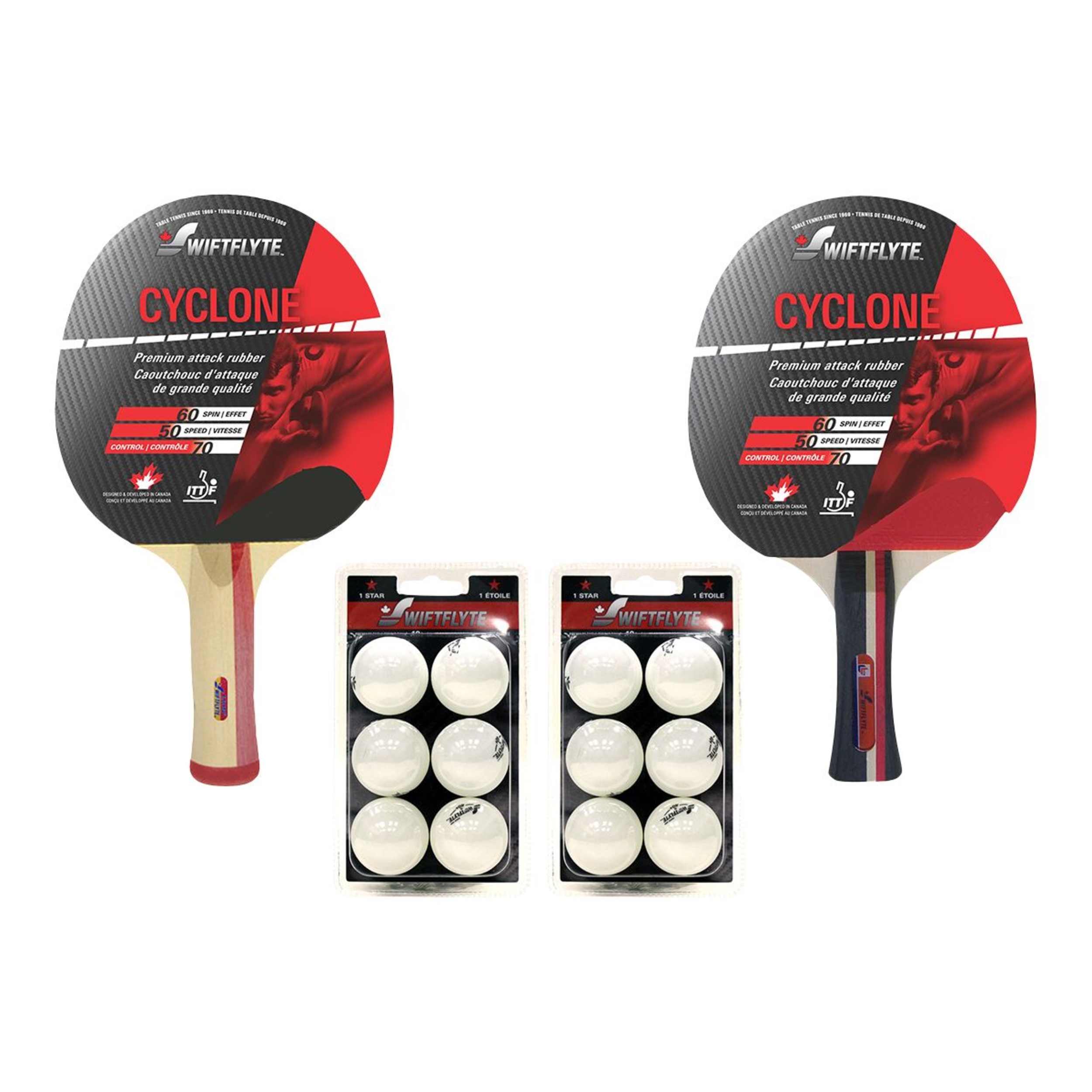 Swiftflyte Cyclone Table Tennis Racket Set | SportChek