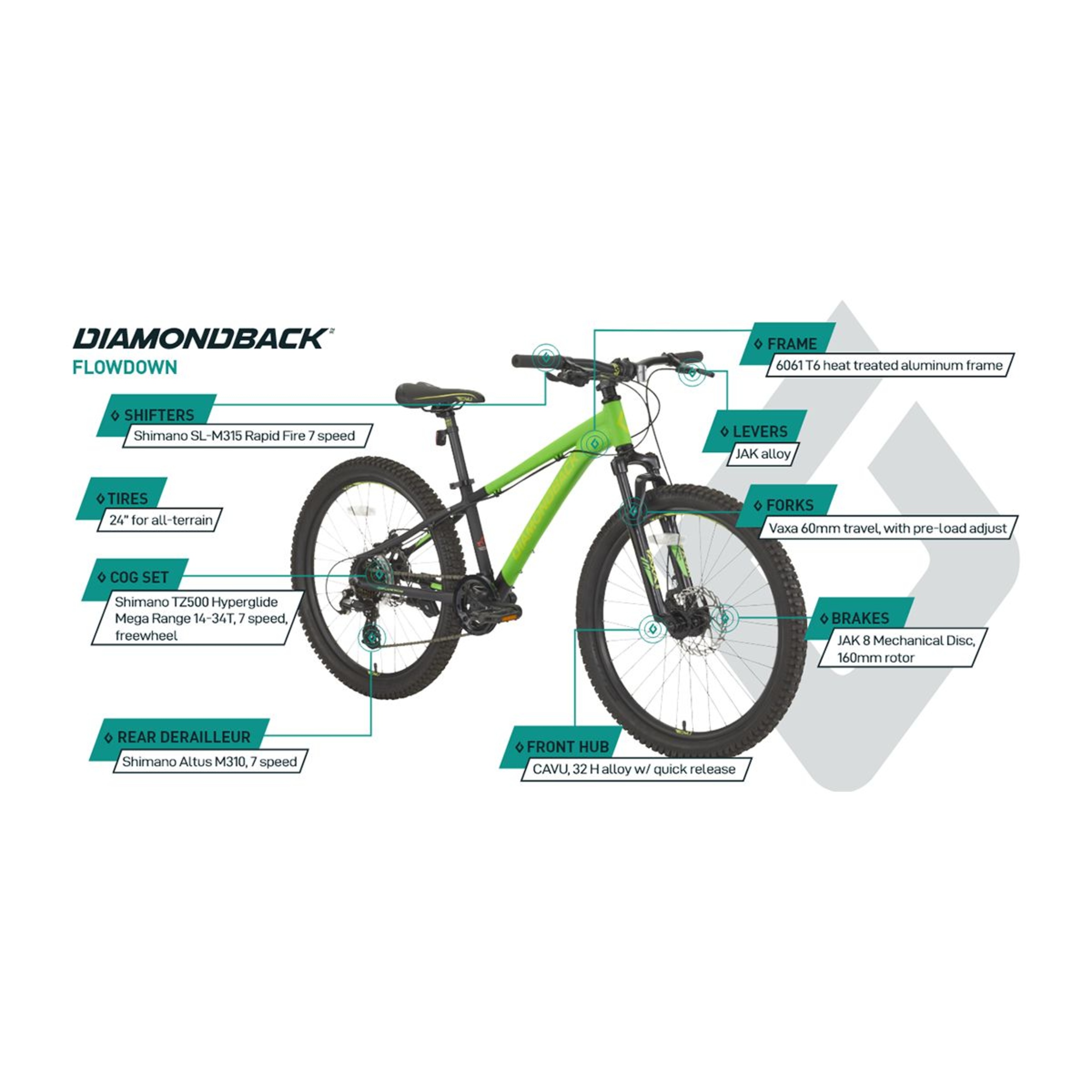 Diamondback Flowdown 24 Inch Junior Mountain Bike | SportChek