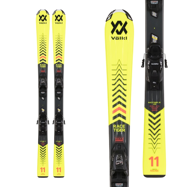 Volkl Racetiger Junior Skis 2020/21 & Marker 4.5 Vmotion Junior ...