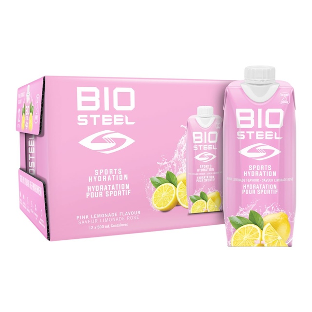 BioSteel Ready To Drink (RTD) Pink Lemonade Sports Drink 12 Pack 500ml ...