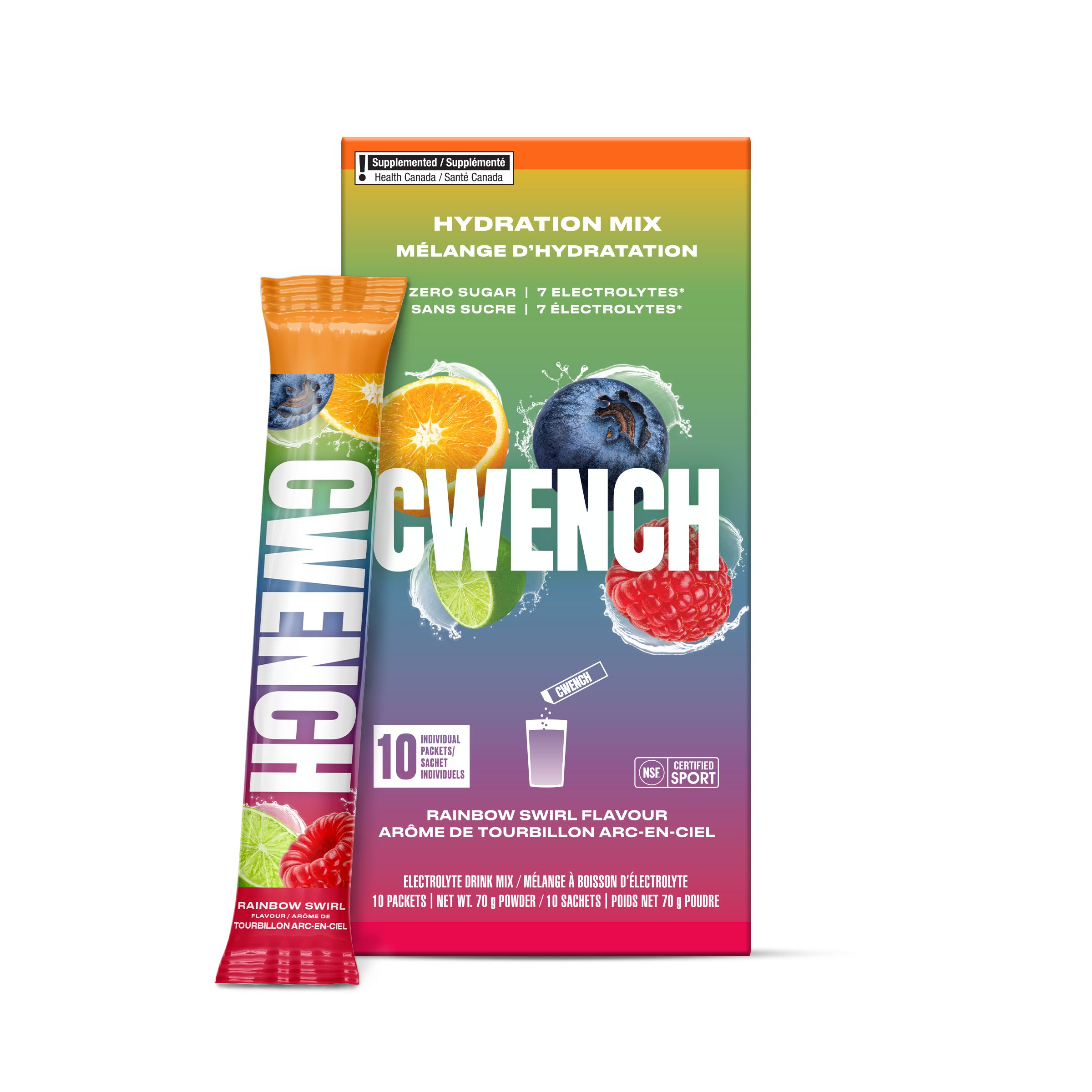 Cwench 10-CT Box Hydration Mix Tub Powder - Rainbow Swirl | SportChek