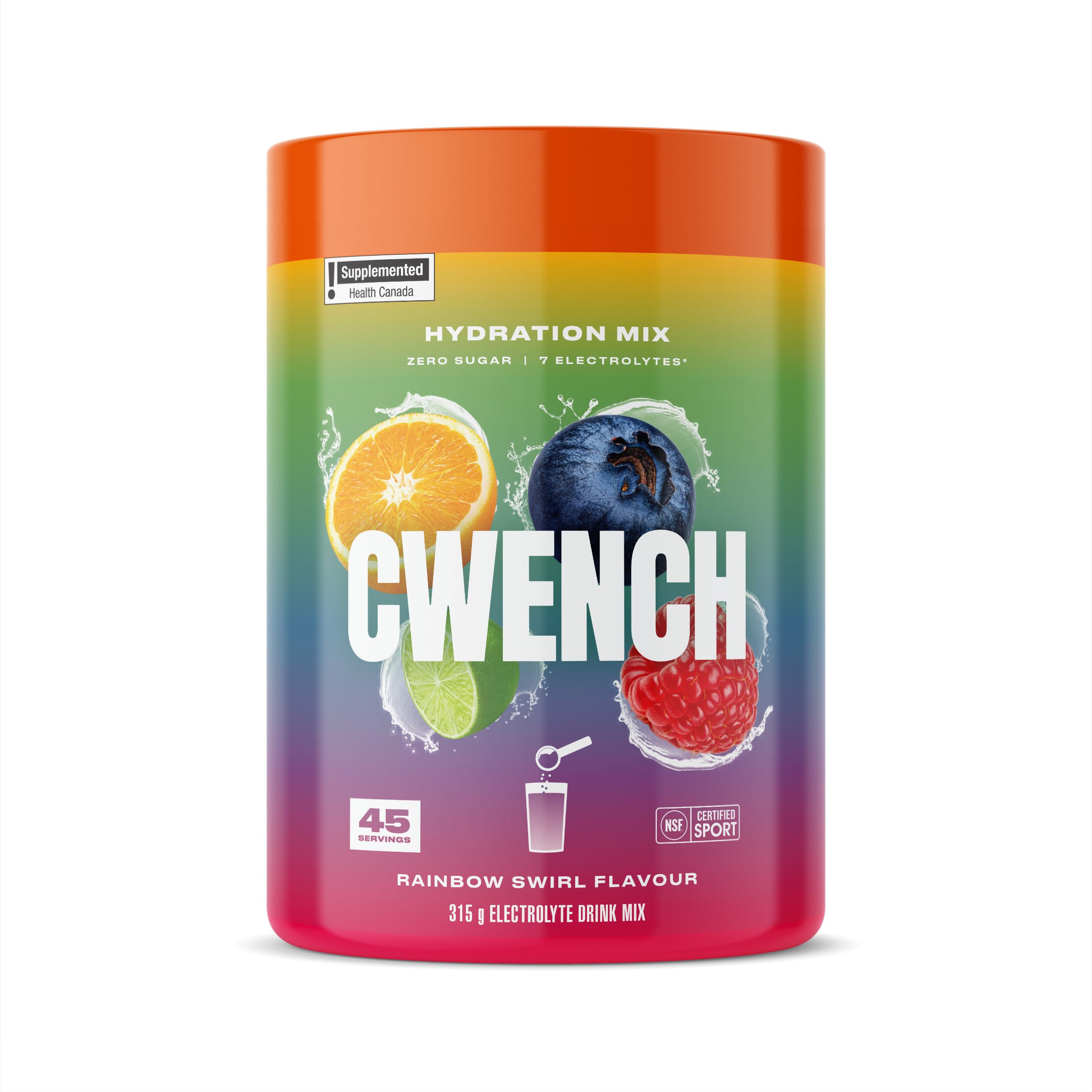 Cwench 315g Hydration Mix Tub Powder - Rainbow Swirl | SportChek