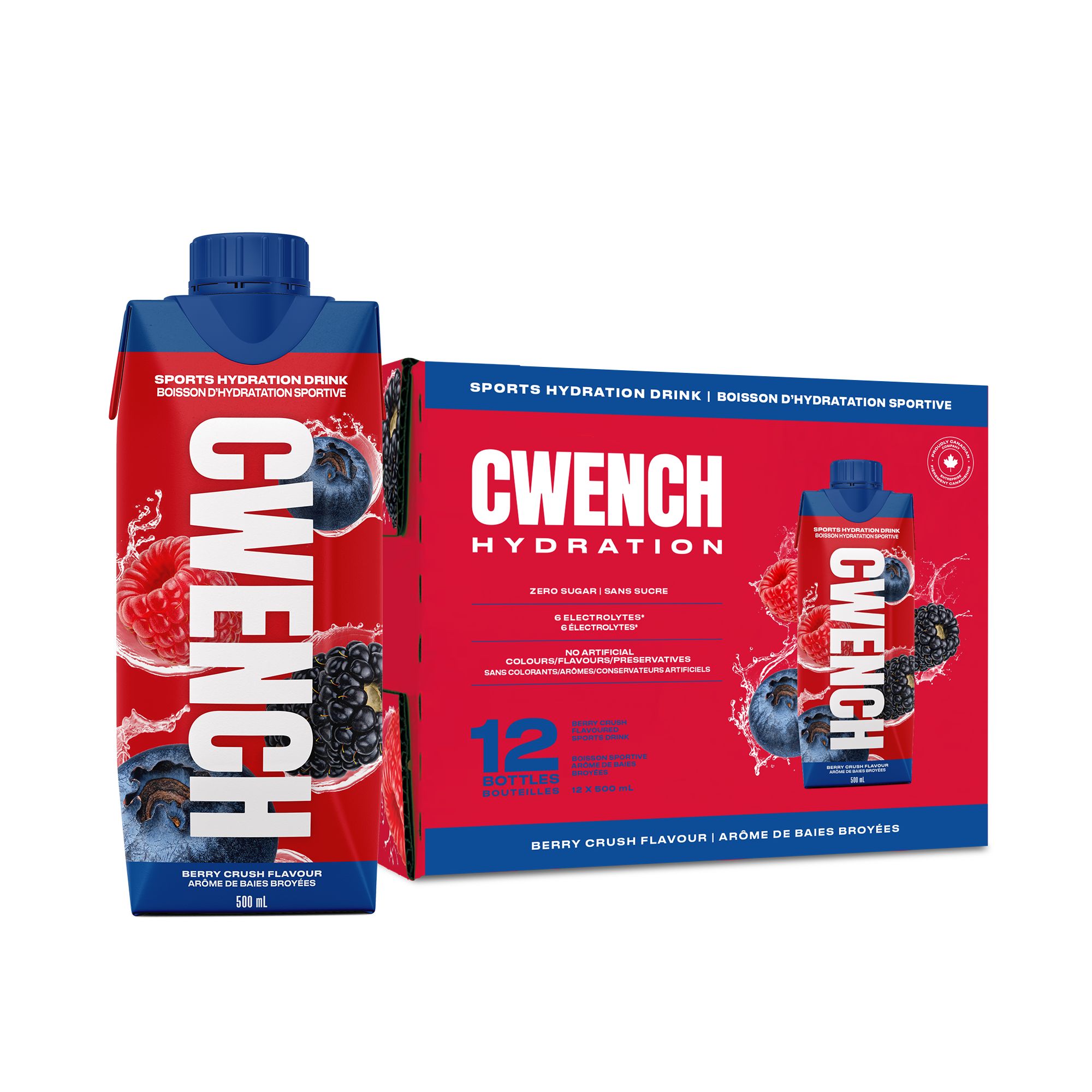 Cwench 12X500ml Isotonic Ready To Drink - Berry Crush | SportChek