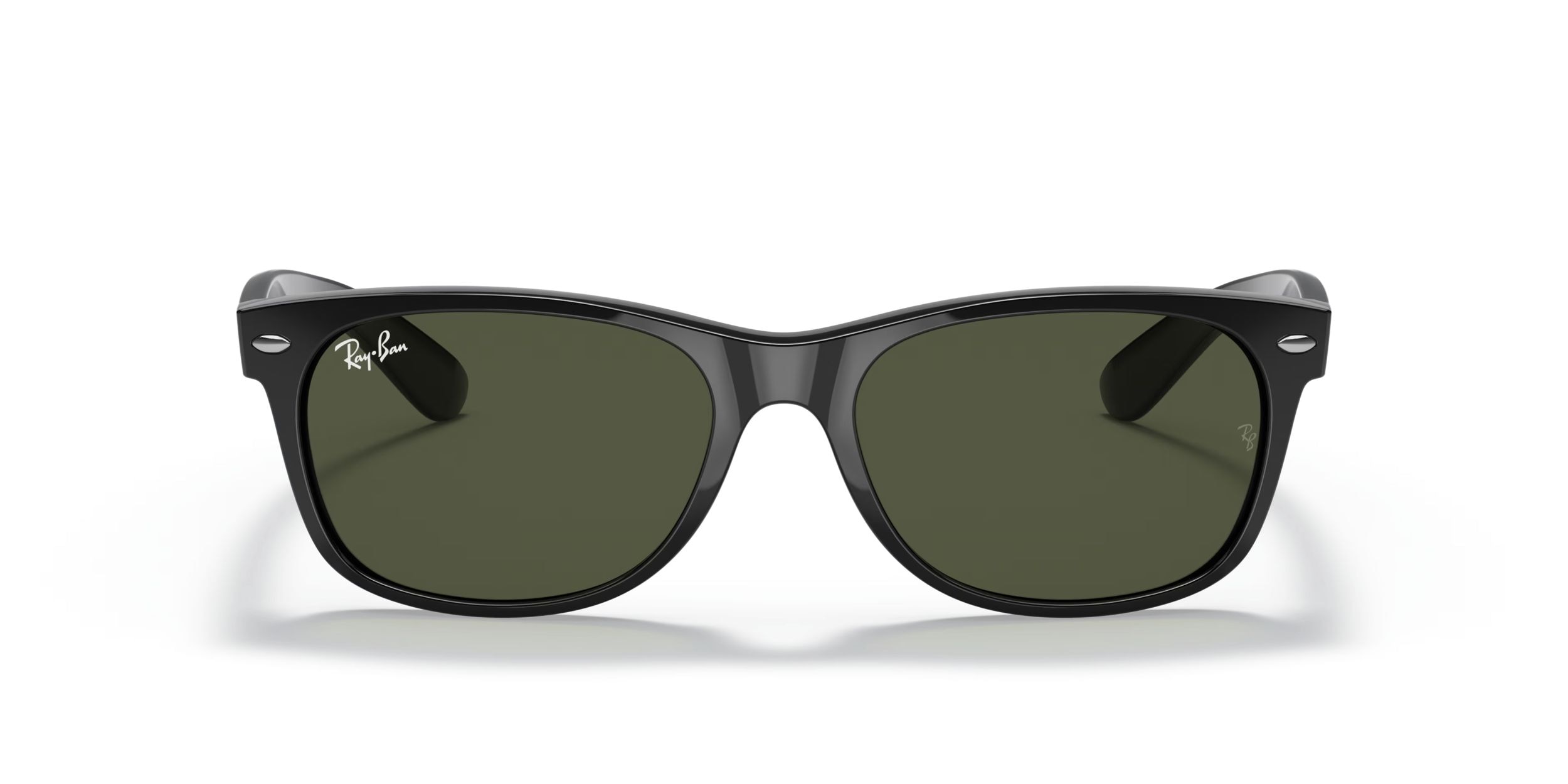 Ray-Ban New Wayfarer Black/Crystal Green G-15XLT Sunglasses | SportChek