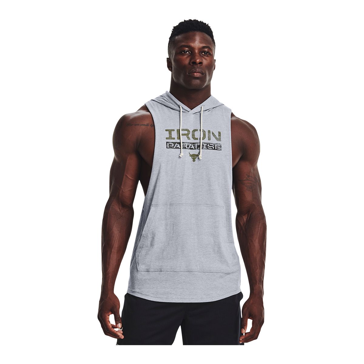 Under Armour Men's Project Rock Graphic Sleeveless Training Hoodie ...