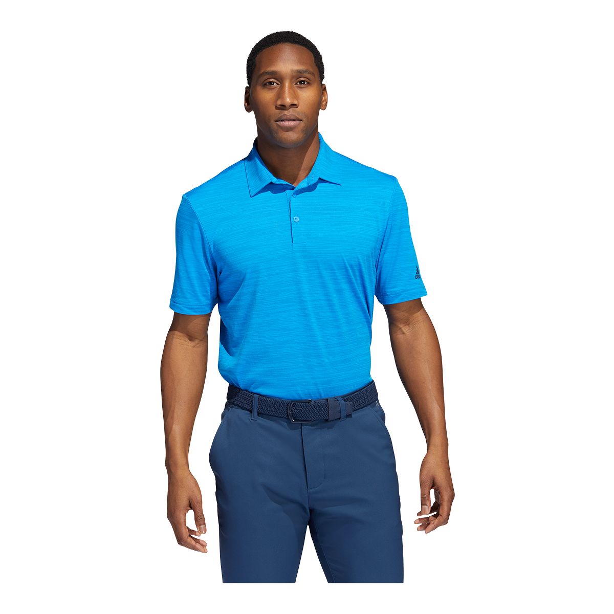 adidas Golf Men's Spacedye Stripe Primegreen Short Sleeve Polo T Shirt ...