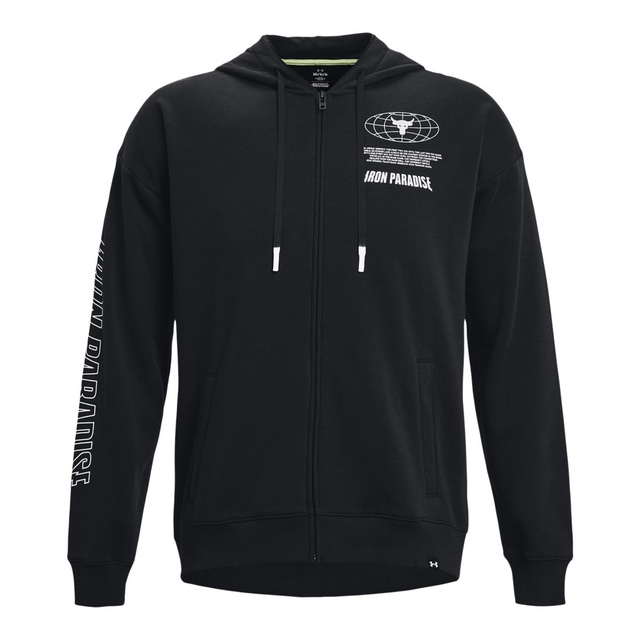 Under Armour Men's Project Rock Rival Full Zip Hoodie, Cotton Blend ...