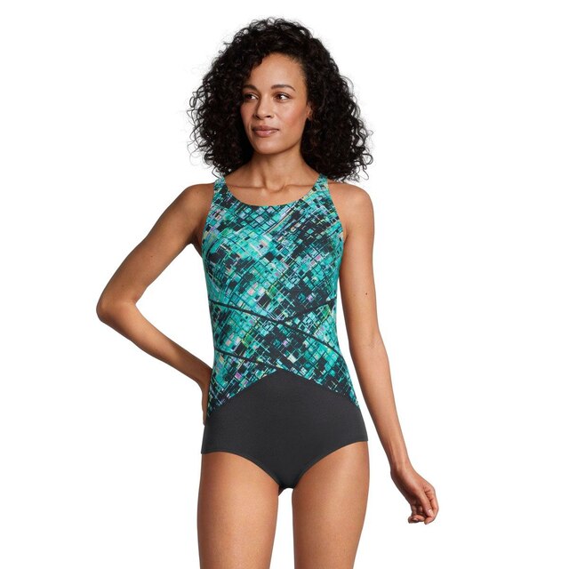 Gabar Womens Digital Print High Neck One Piece Swimsuit Sportchek