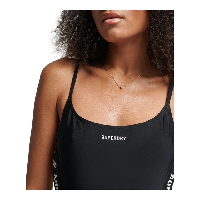 Superdry Women's Code Essential Tape One Piece Swimsuit/Bathing Suit ...