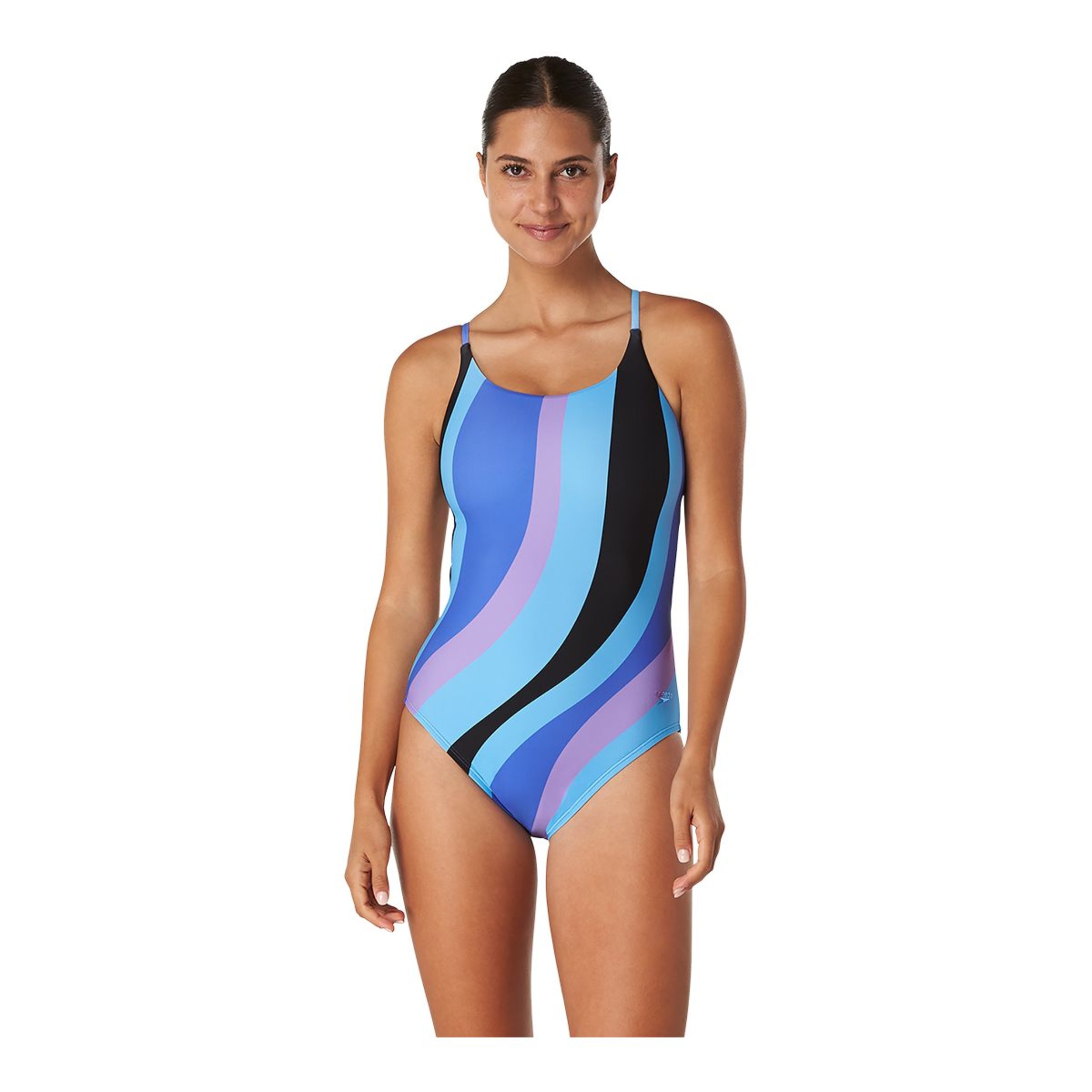 Speedo Womens Printed Double Crossback One Piece Swimsuit Sportchek