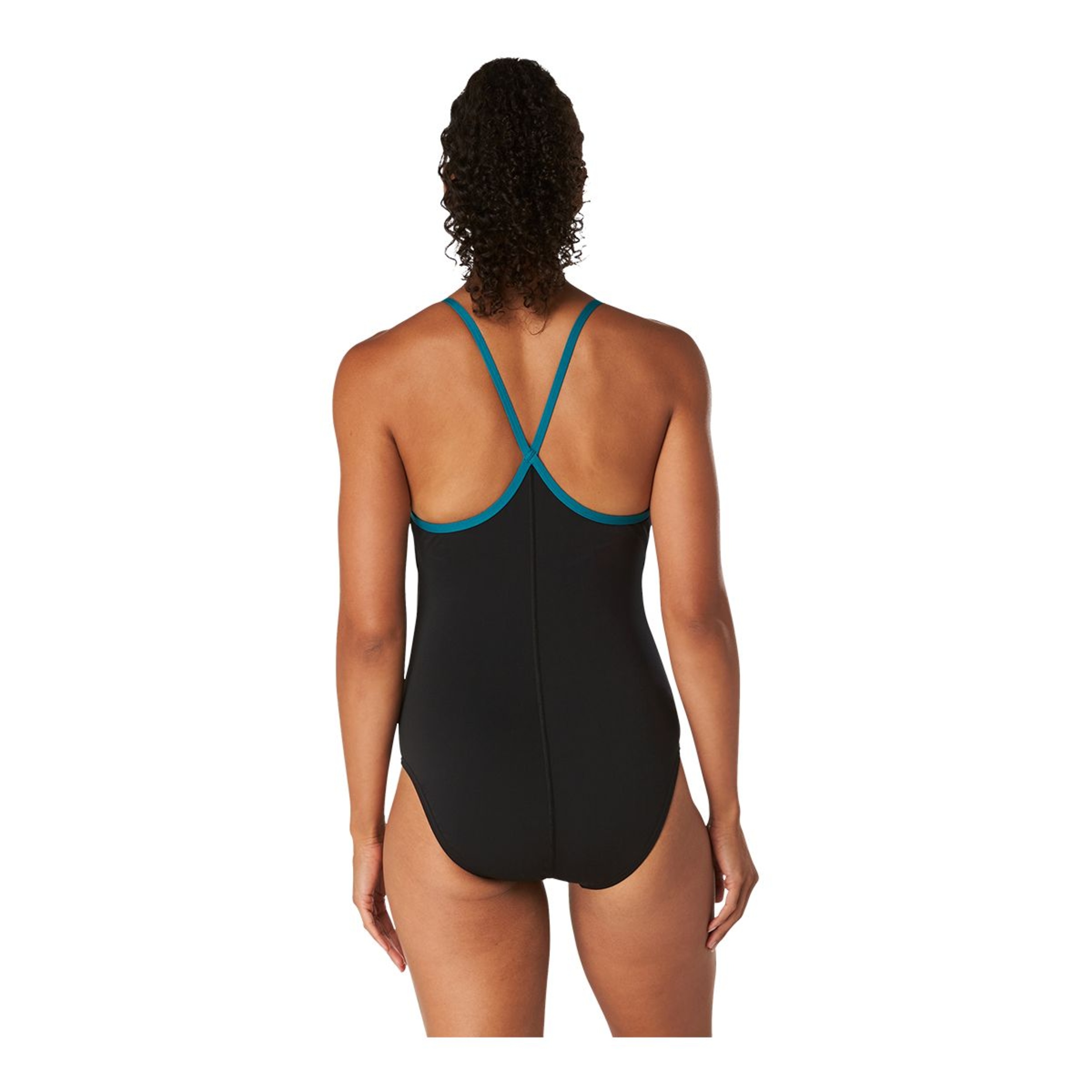 Speedo Womens Closed Back With Hybrid One Piece Swimsuit Sportchek
