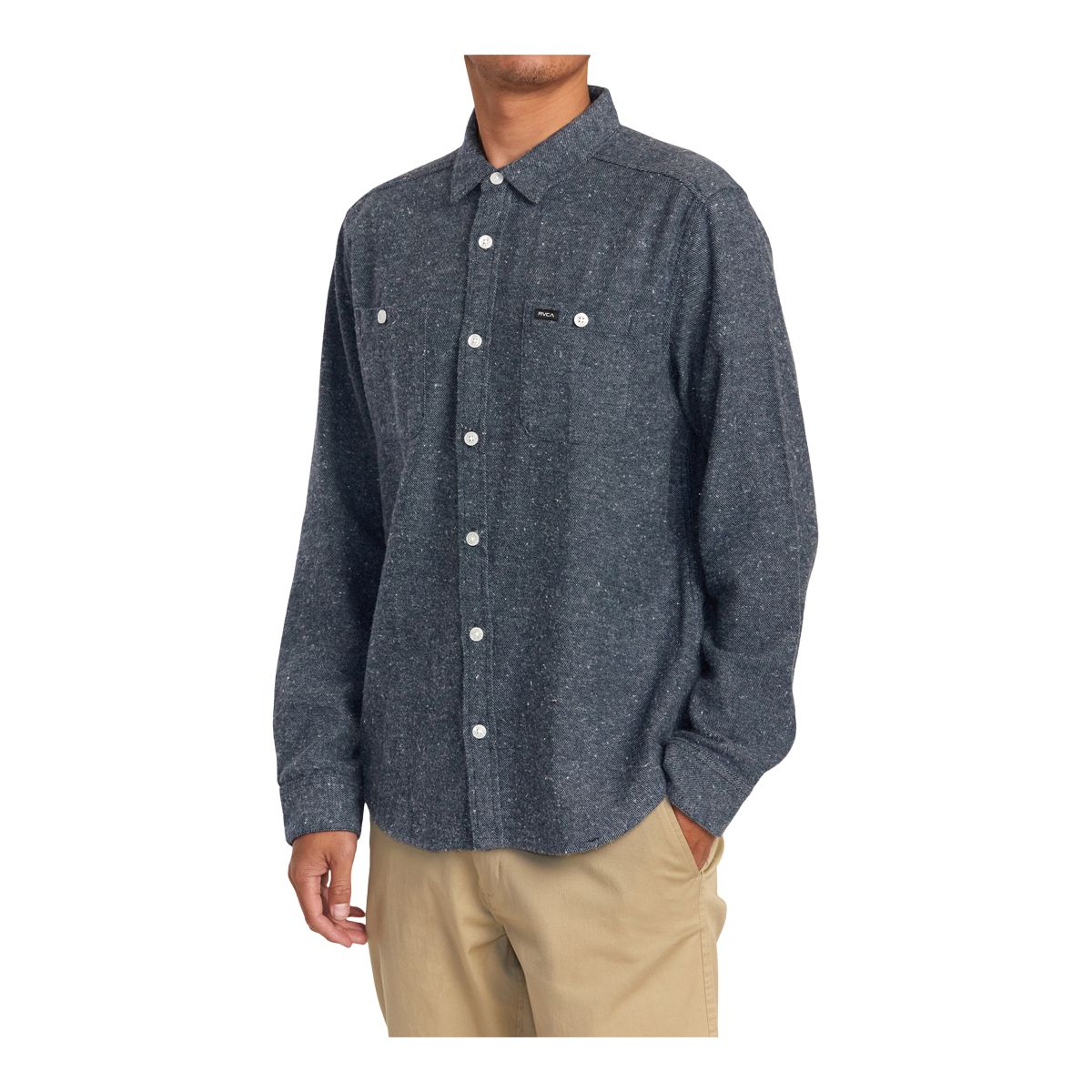 RVCA Men's Harvest Neps Flannel Long Sleeve Shirt | Atmosphere