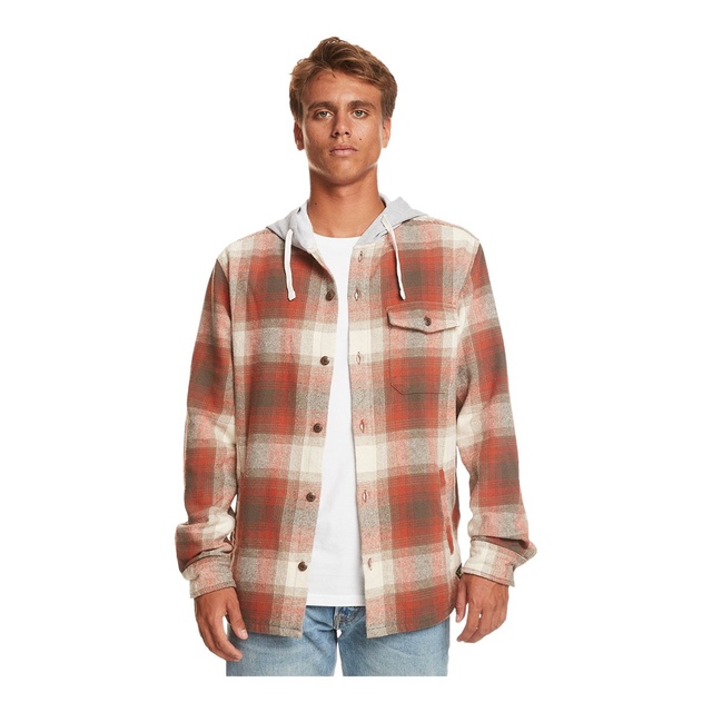 Quiksilver Men's Kinloss Hooded Flannel Baked Clay Top | SportChek