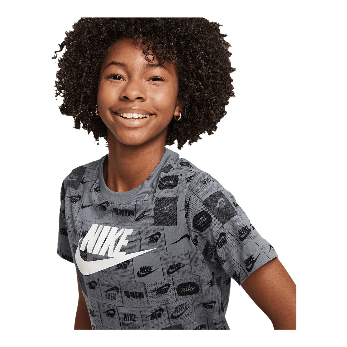 Nike Boys' Club Seasonal HBR All Over Print T Shirt | SportChek