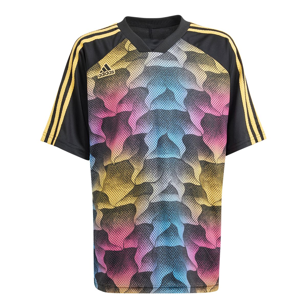 adidas Kids' 3-Stripes Polyester Mesh T Shirt | SportChek