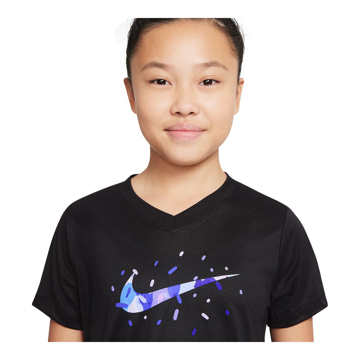 Nike Girls' Dri-FIT V-Neck ES T Shirt | Sportchek