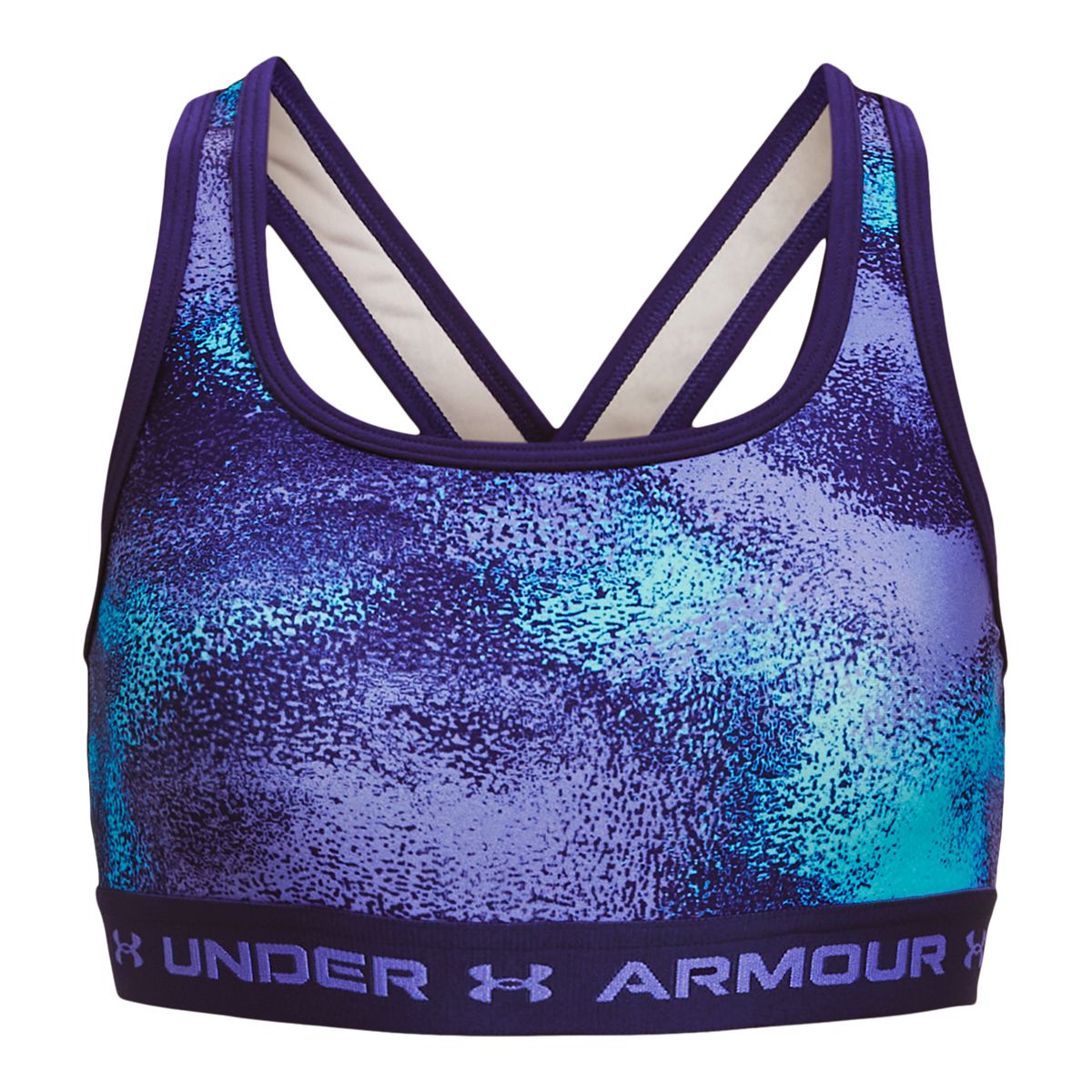 Under Armour Girls' Crossback Printed Medium Sports Bra | SportChek