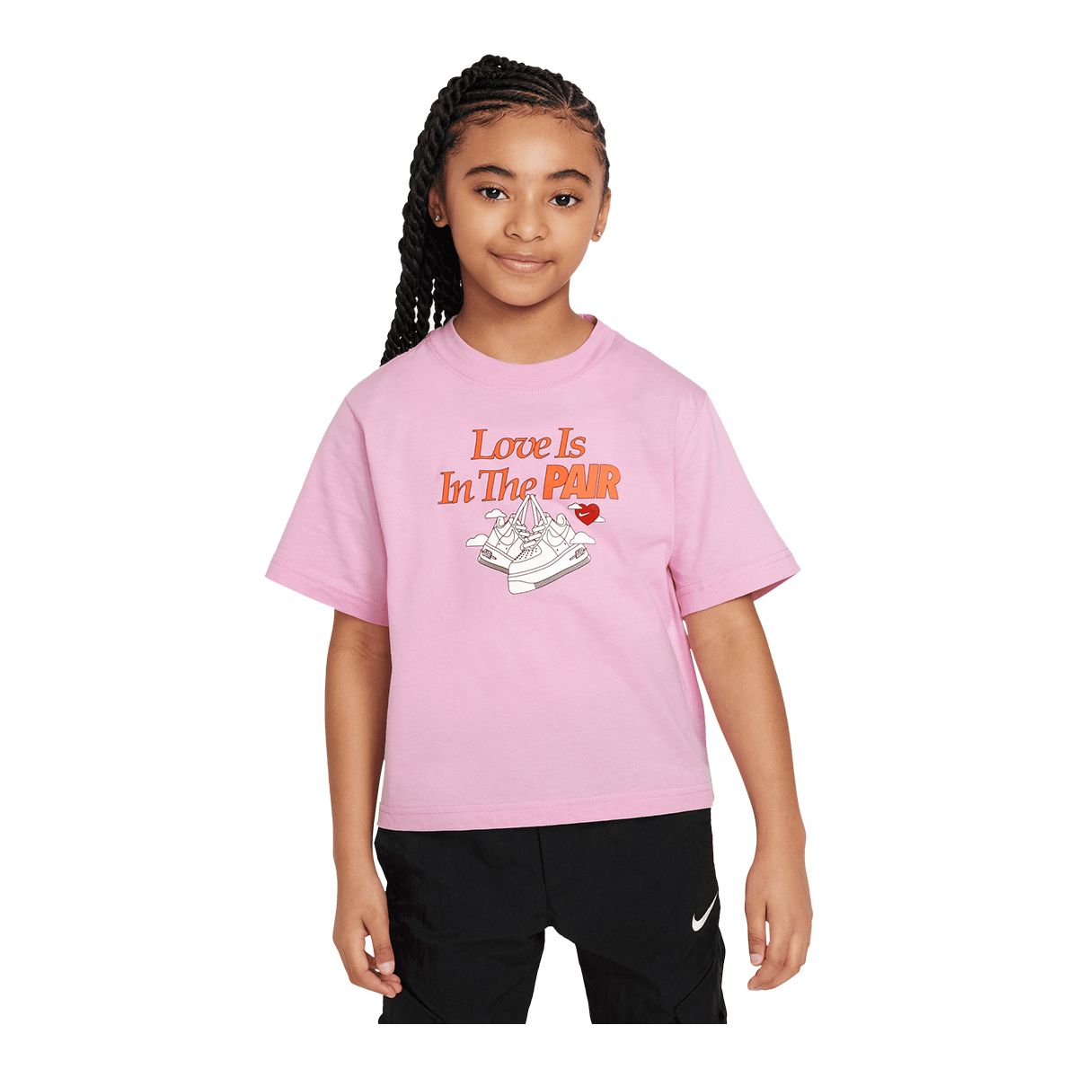 Nike Sportswear Girls' Boxy Love Pair T Shirt | SportChek