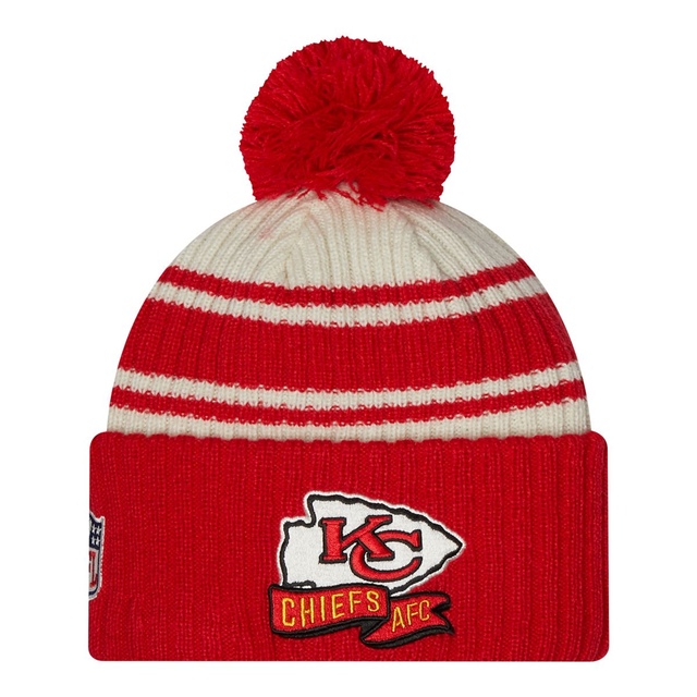 Kansas City Chiefs New Era Sideline Cuffed Pom Knit Hat | SportChek