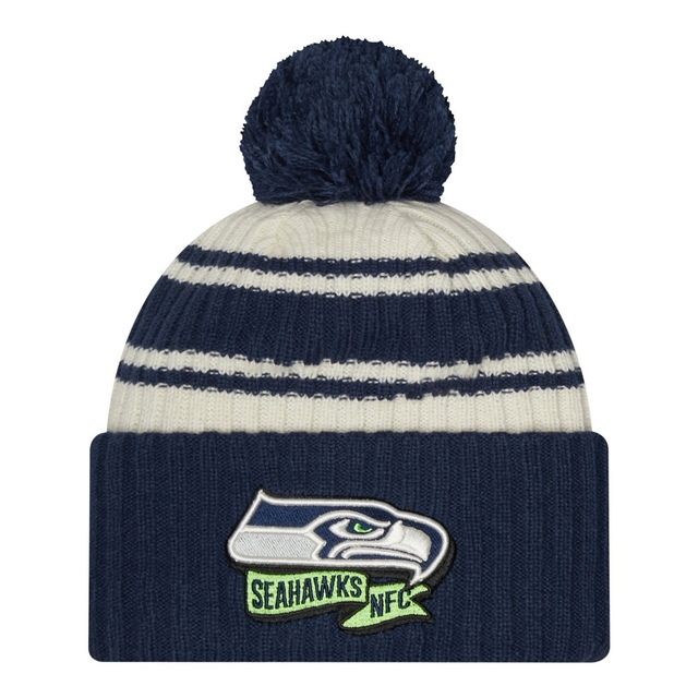 Seattle Seahawks New Era Sideline Cuffed Pom Knit Hat | SportChek