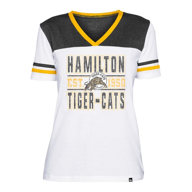 Hamilton Tiger-Cats New Era Women's Throwback Crossover T Shirt | SportChek