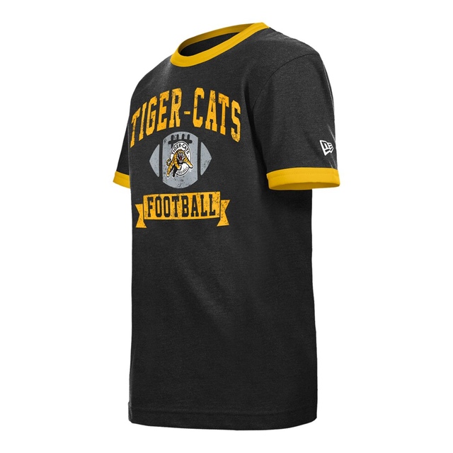 Youth Hamilton Tiger Cats New Era Tiger Cats Heather Ringer T Shirt ...