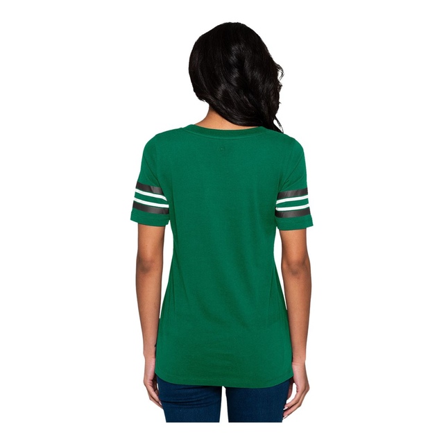 Saskatchewan Roughriders New Era Women's Stripe Sleeve Yoke T Shirt ...