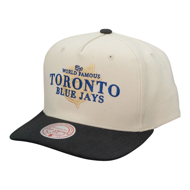 Toronto Blue Jays Mitchell & Ness World Famous Pro Snapback Coop Cap ...