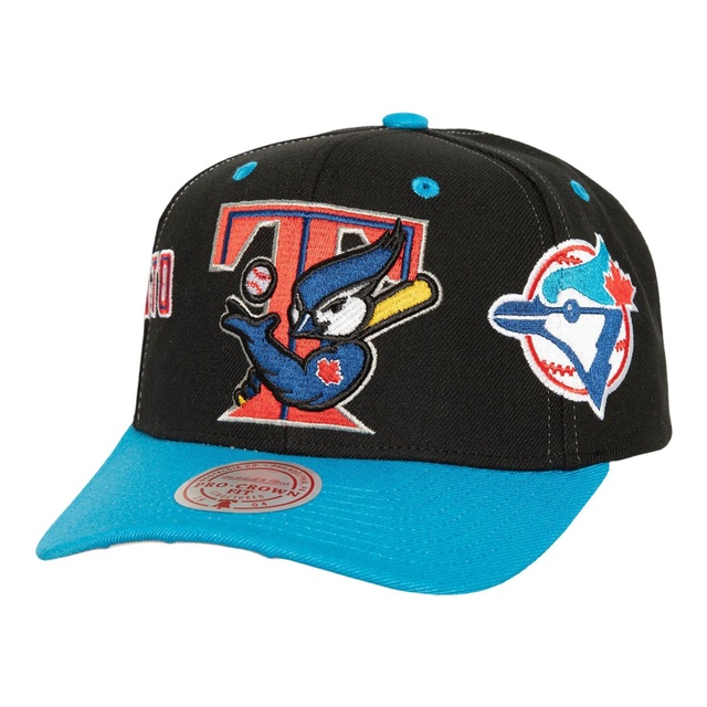 Toronto Blue Jays Mitchell & Ness Overbite Pro Snapback Coop Cap ...