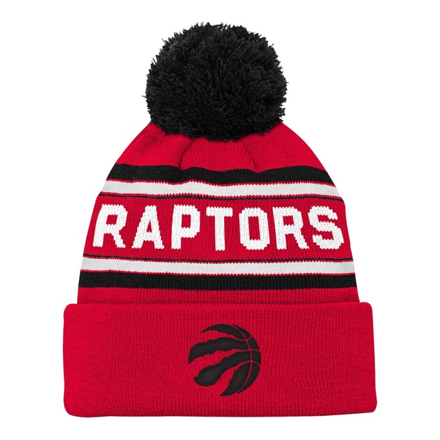 Child Toronto Raptors Outerstuff Jacquard Cuffed Pom Knit | SportChek