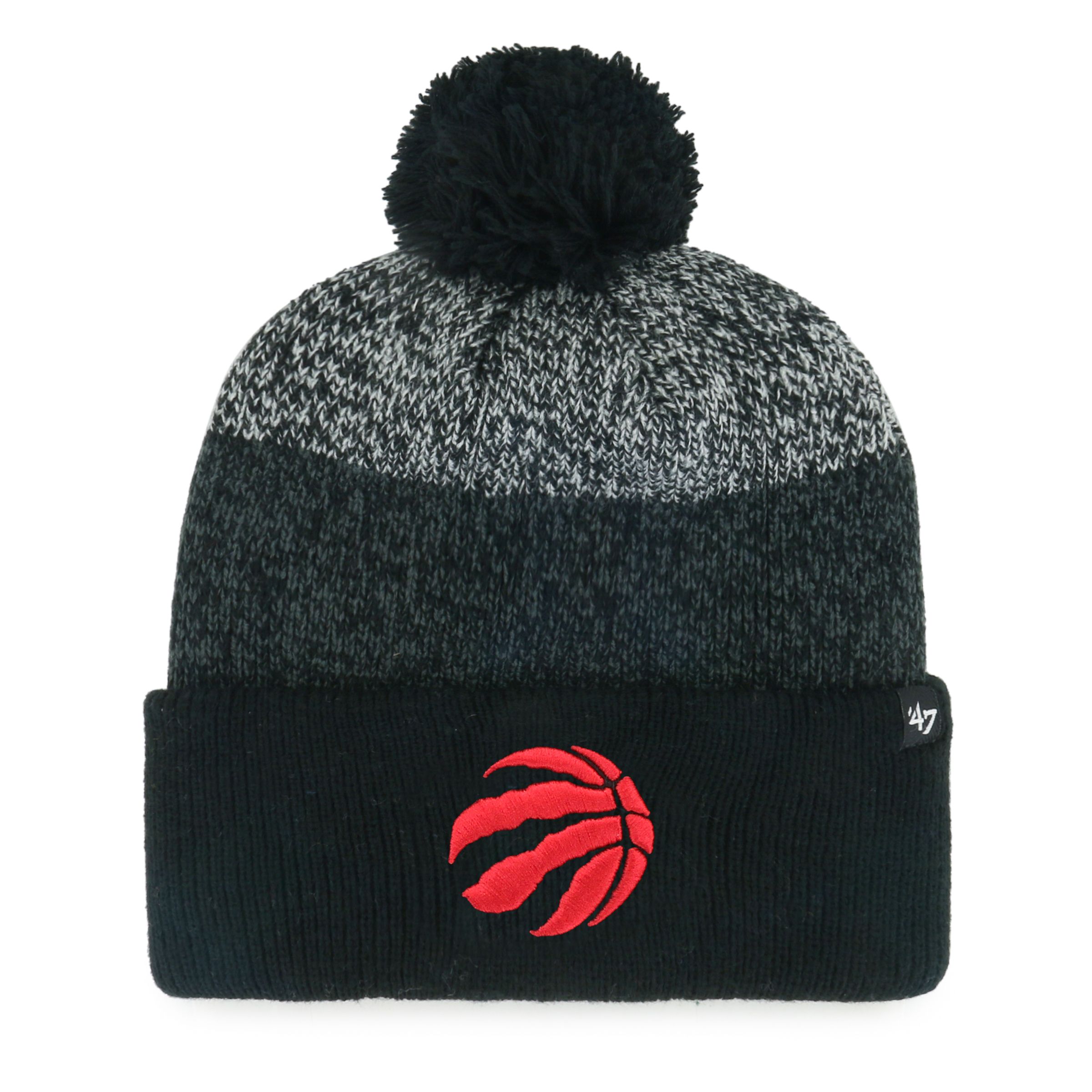 Toronto Raptors 47 Brand Dark Freeze Cuffed Pom Knit Hat | SportChek