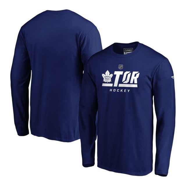 Toronto Maple Leafs Fanatics Locker Room Tricode Long Sleeve T Shirt ...