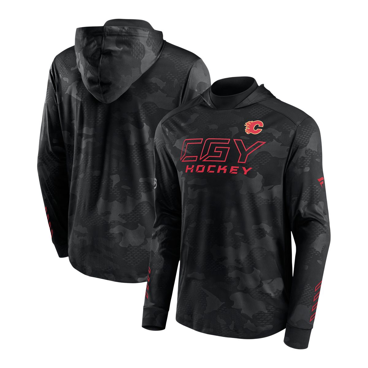 Calgary Flames Fanatics Locker Room Camo Light Weight Hoodie | SportChek