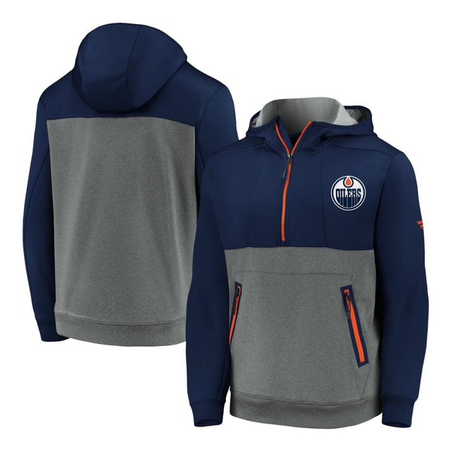 Edmonton Oilers Fanatics Authentic Pro Travel Half Zip Hoodie | SportChek