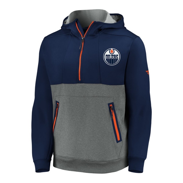 Edmonton Oilers Fanatics Authentic Pro Travel Half Zip Hoodie | SportChek
