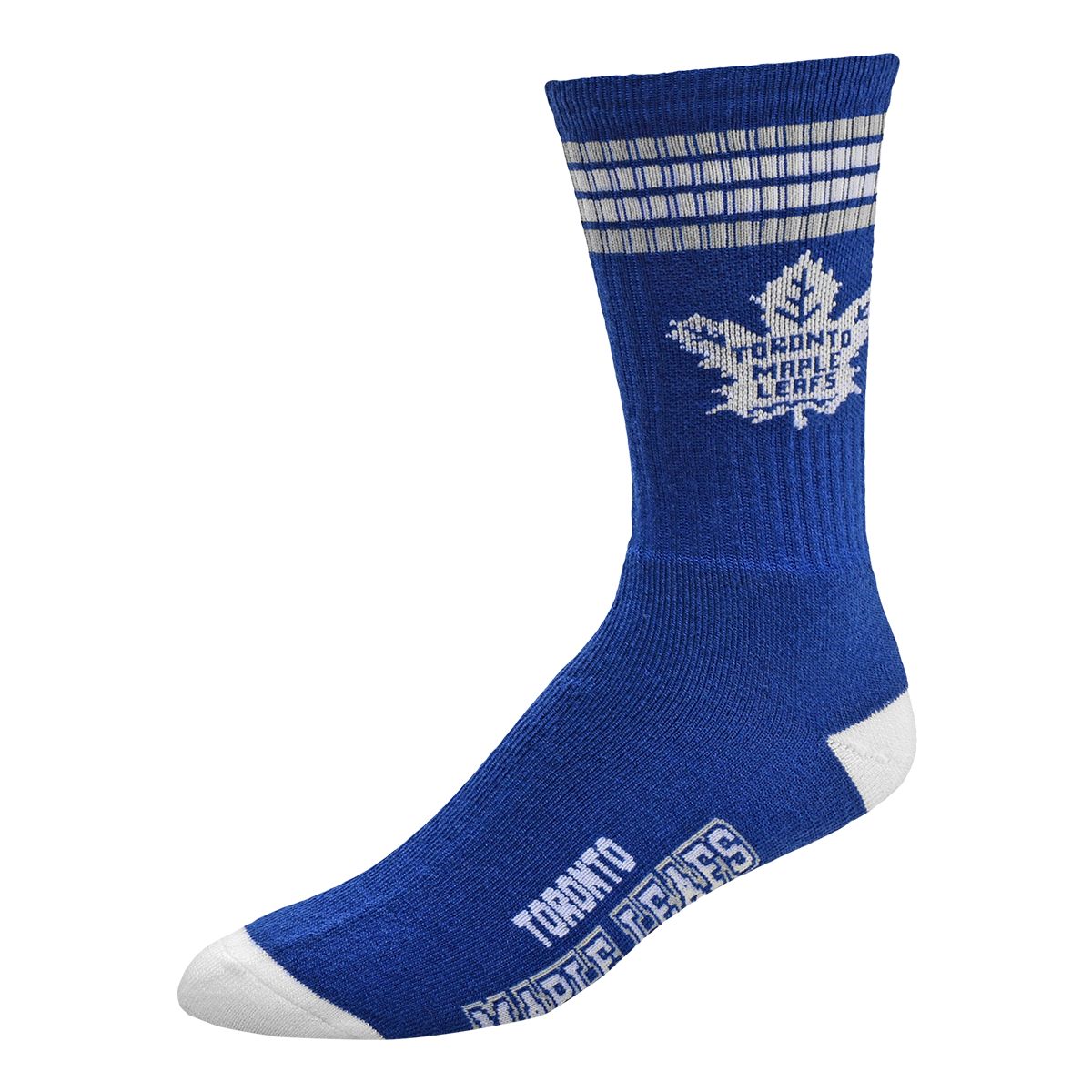 Toronto Maple Leafs For Bare Feet 4 Stripe Deuce Socks | SportChek