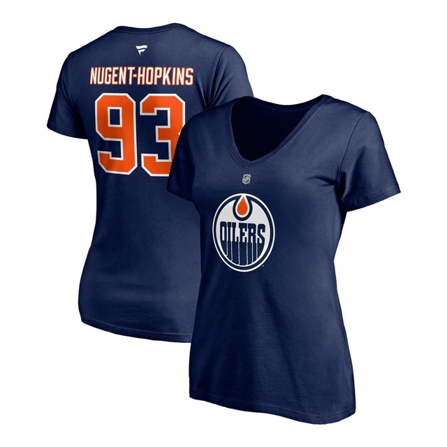 Edmonton Oilers Fanatics Women's Nugent Hopkins Authentic Stack T Shirt ...