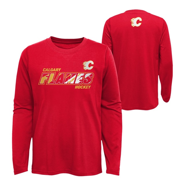 Youth Calgary Flames Outerstuff Rink Reimagined Long Sleeve T Shirt ...