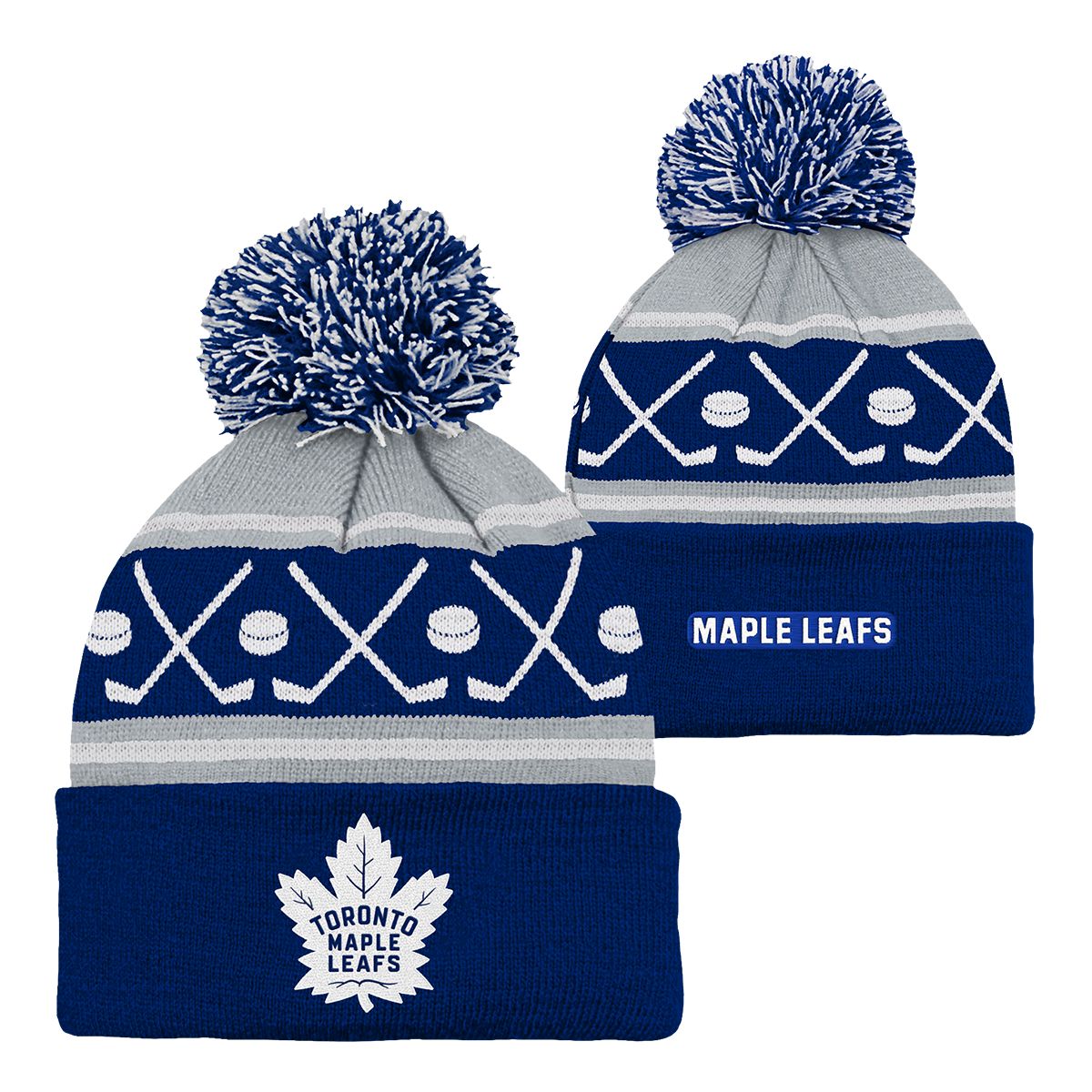 Infant Toronto Maple Leafs Face Off Cuffed Pom Knit | SportChek