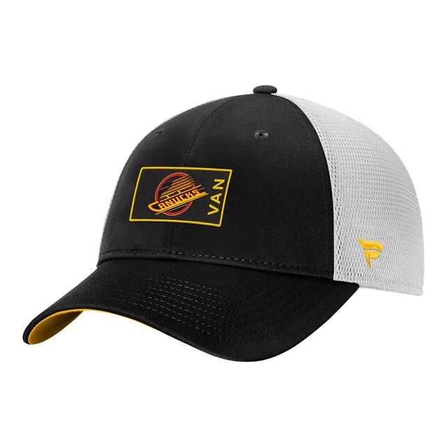 Vancouver Canucks Fanatics Alternate Authentic Pro Rink Trucker Cap ...