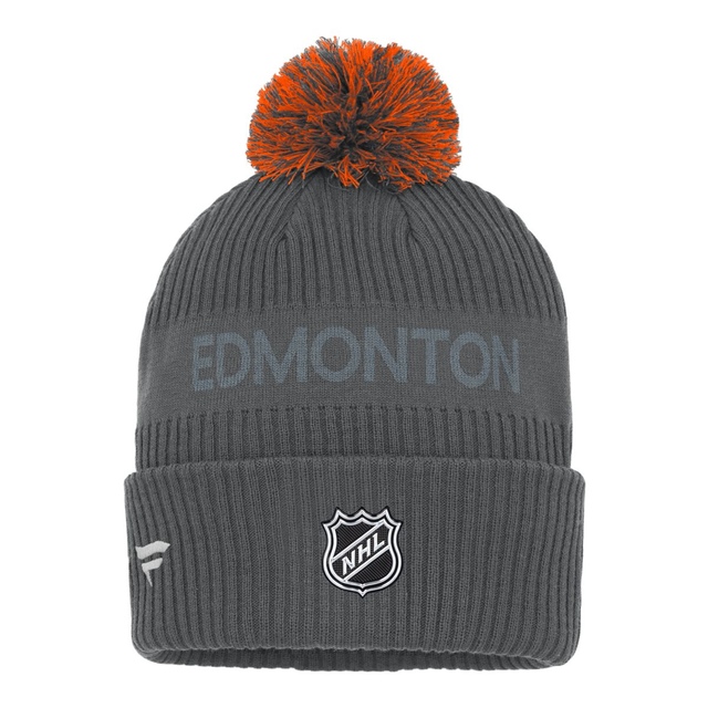 Edmonton Oilers Fanatics Authentic Pro Home Ice Cuffed Pom Knit Hat ...