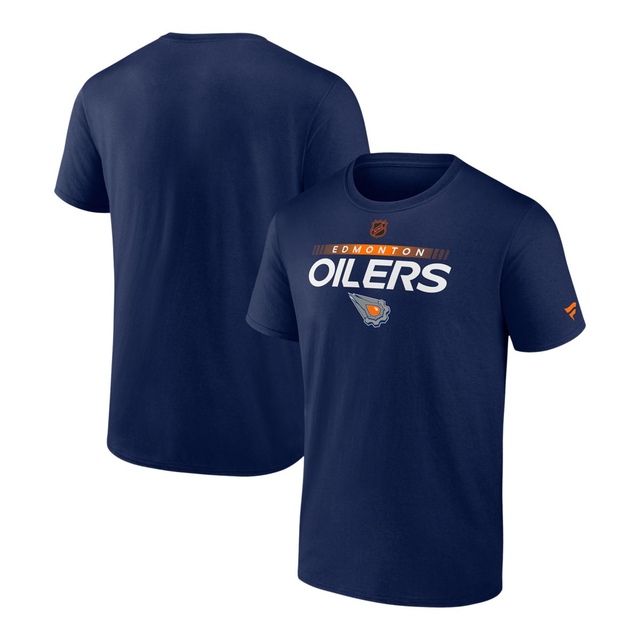 Edmonton Oilers Fanatics Authentic Pro Reverse Retro Cotton T Shirt ...
