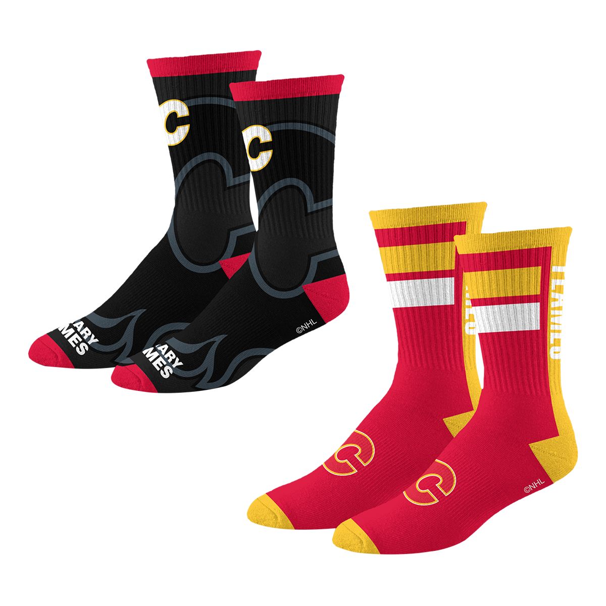 Calgary Flames For Bare Feet Duo Socks - 2 Pack | SportChek