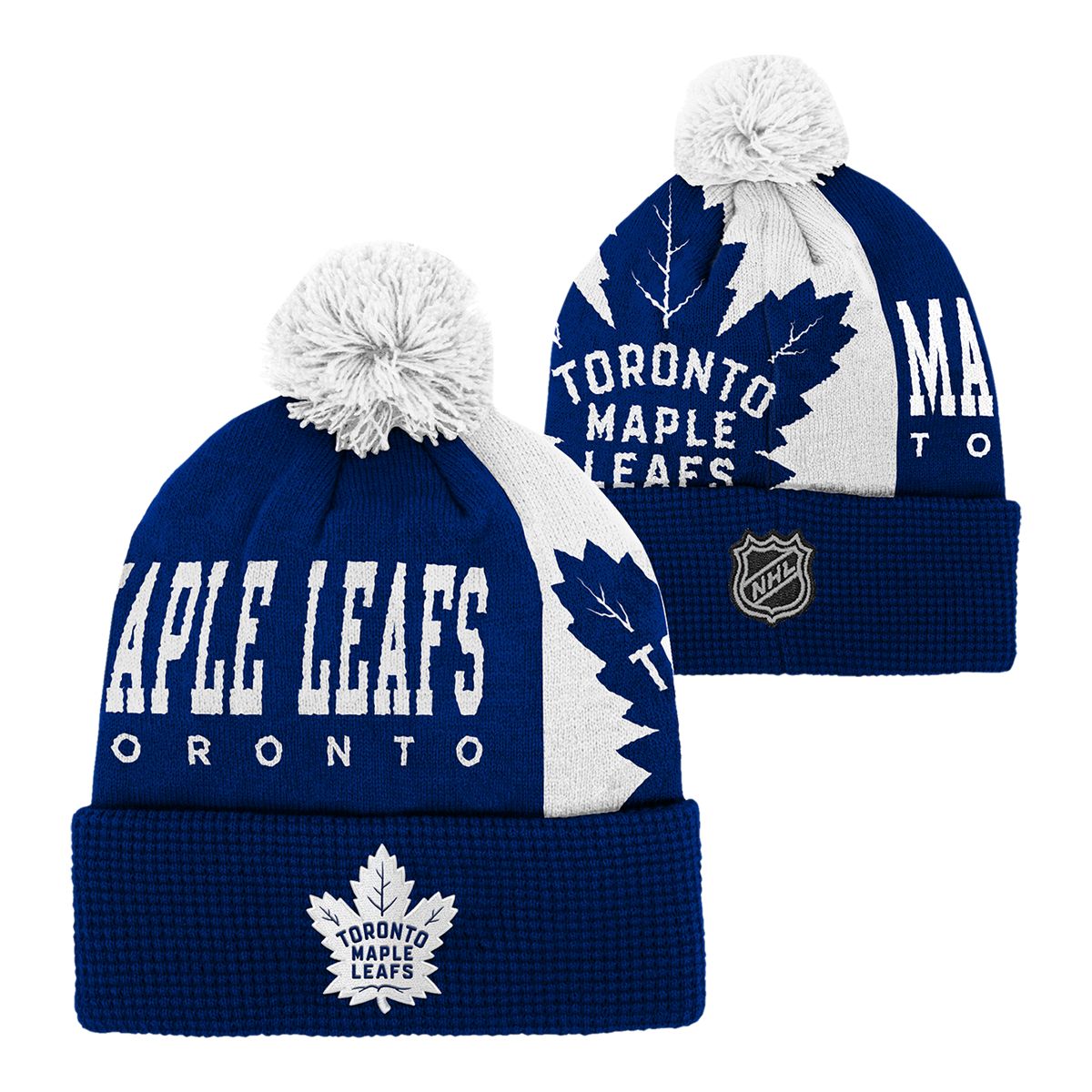 Youth Toronto Maple Leafs Outerstuff Impact Cuffed Pom Beanie | SportChek