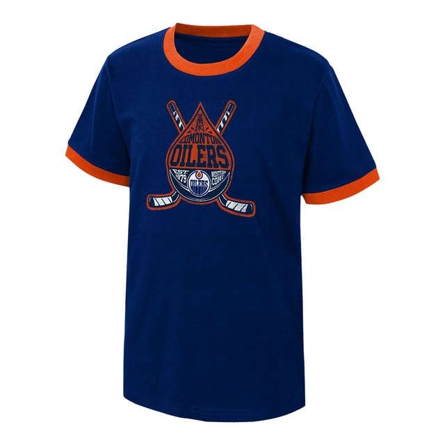 Youth Edmonton Oilers Outerstuff Ice City Neck T Shirt | SportChek