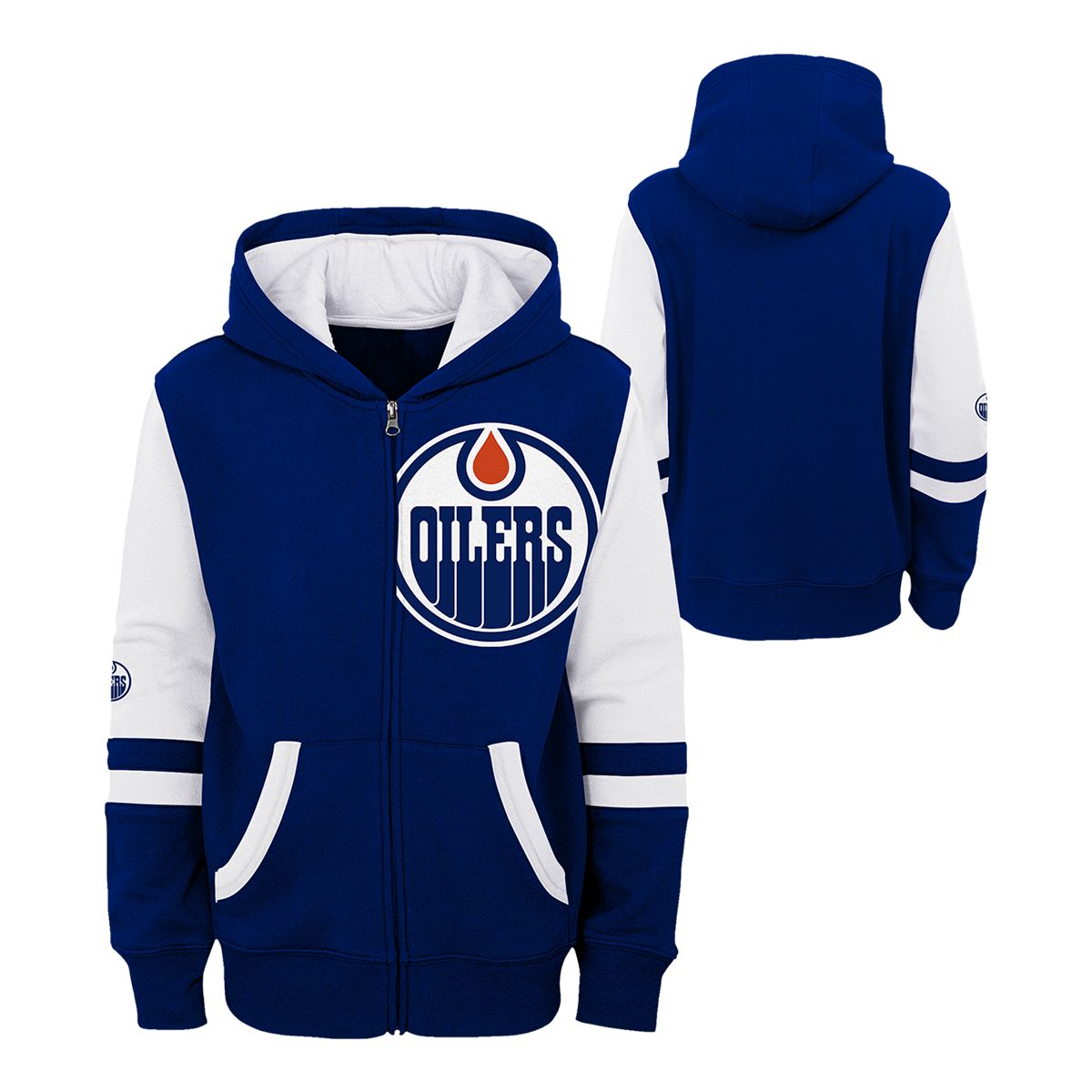Youth Edmonton Oilers Outerstuff Face Off Full Zip Hoodie | SportChek