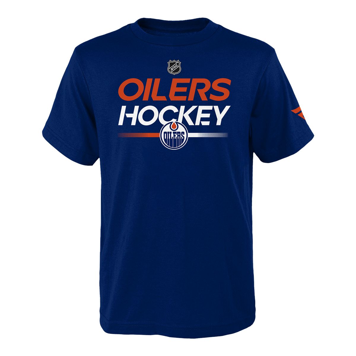 Youth Edmonton Oilers Outerstuff Apro Wordmark T Shirt | SportChek